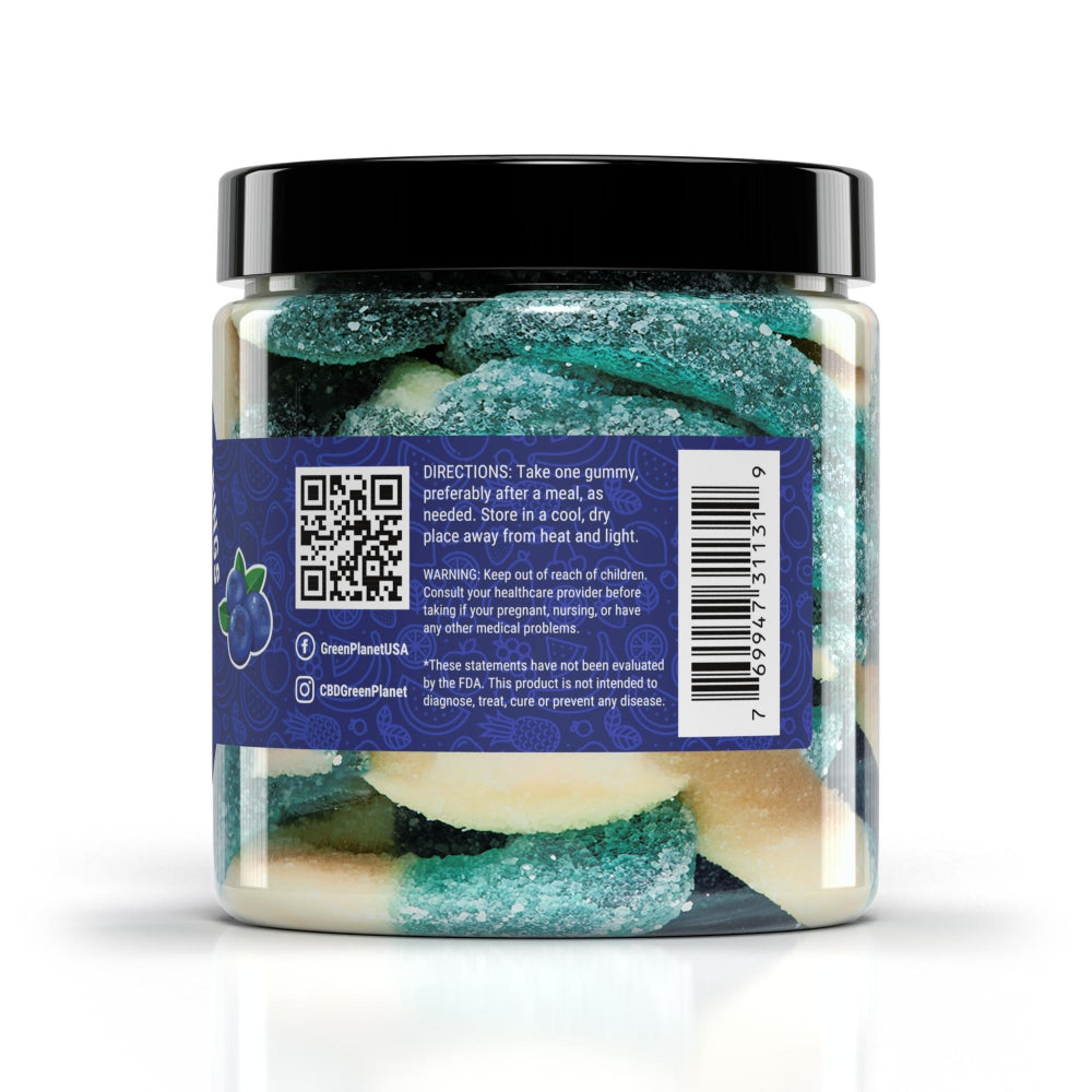 Blueberries Gummy Rings 500Mg/1000Mg CBD – Green Planet